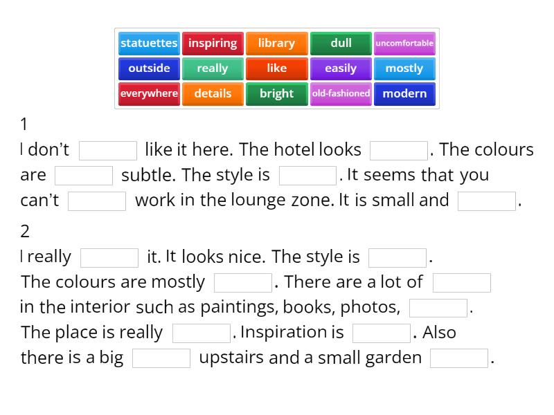 Hotel_Level 1 - Complete the sentence