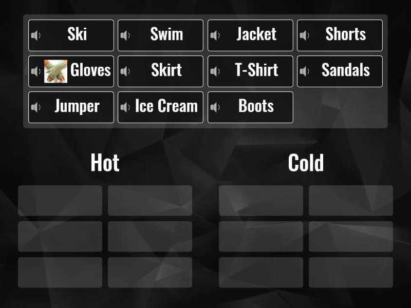 Clothes - Group sort