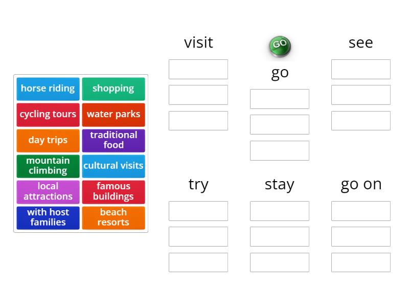 advanced 3 - Unit 4- warm up - Group sort