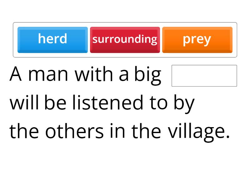 Playing hide and seek - Complete the sentence