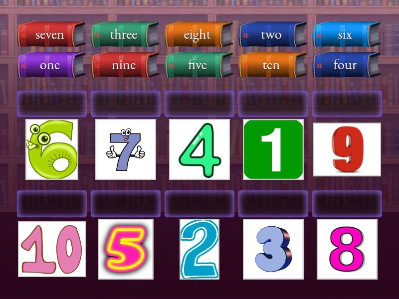 numbers from 1 to 10 - Match up