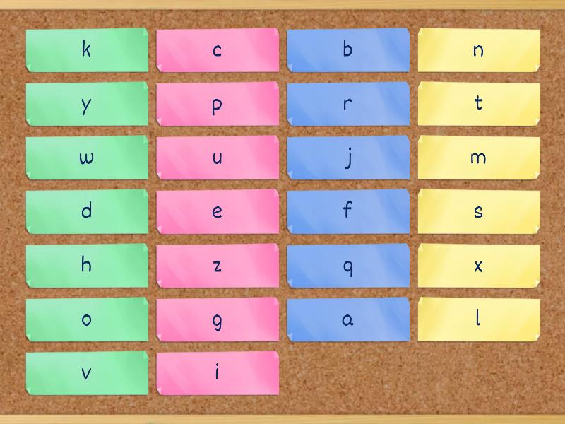Face2Face Elementary 7A warm up alphabet - Flip tiles
