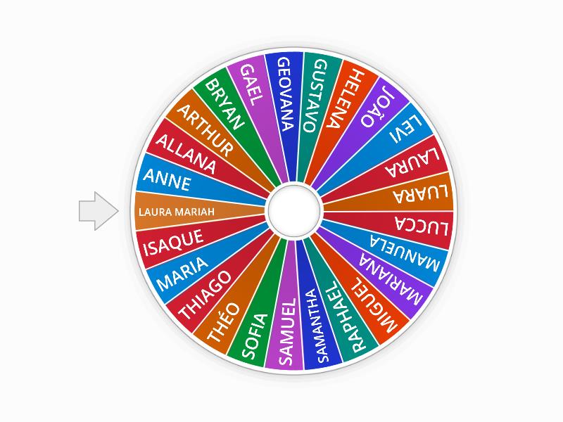 BINGO NOMES - Spin the wheel
