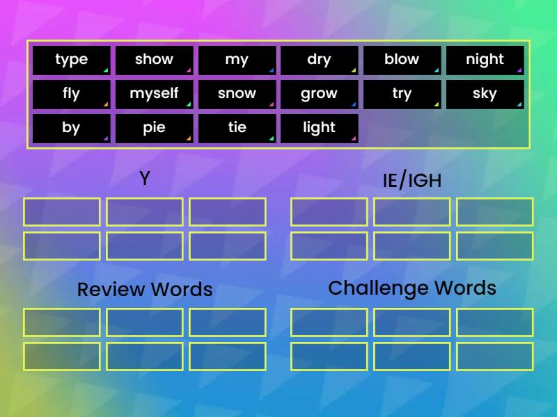 Module 8 Week 2 Spelling List - Group sort