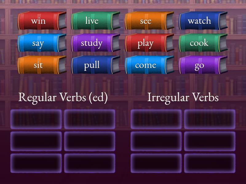 Regular verbs VS Irregular verbs - Group sort