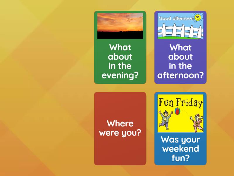 AS2 Unit 10 Warm-up ? - Speaking cards