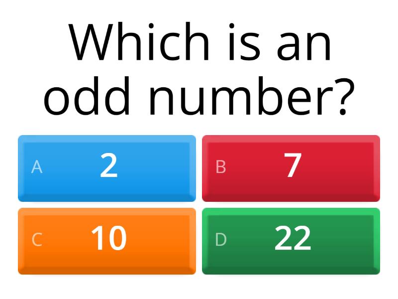 Understanding Odd Numbers - Quiz
