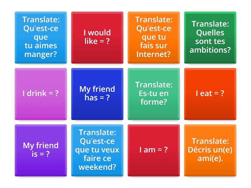 French Y9 Term 3 Revision 3 - Plenary - Flip tiles