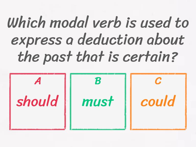 B2 Past Modals of Deduction - Quiz