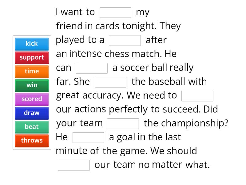 sport - Complete the sentence