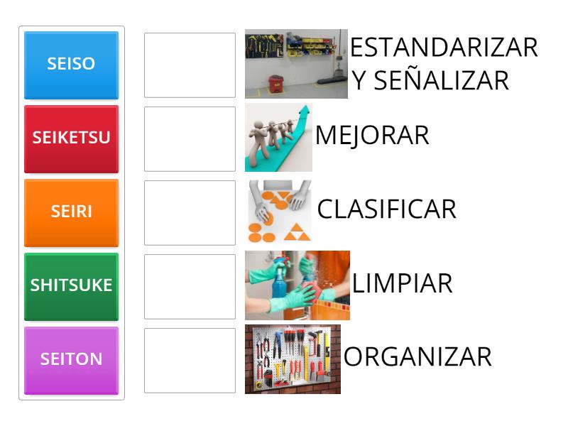 5`S ORDEN Y ASEO - Une las parejas