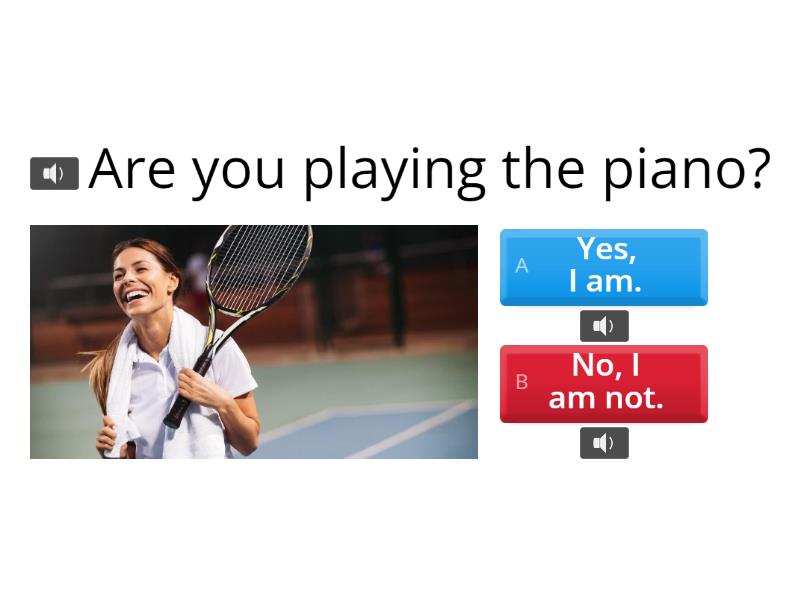 Present Continuous (short answers) - Quiz