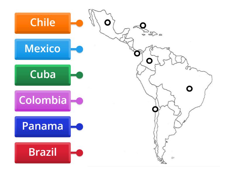 ss6g1.b brazil, chile, colombia, cuba, mexico, an - Labelled diagram