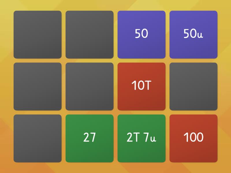 Tens and Units - Matching pairs