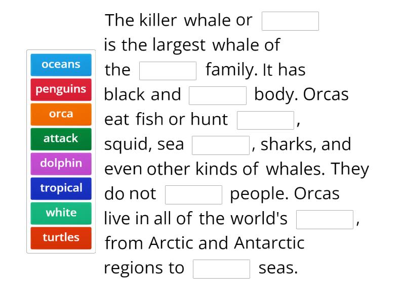 Kid's Box 3 Unit 7 - Animals and their habitats (fill in) - Complete ...