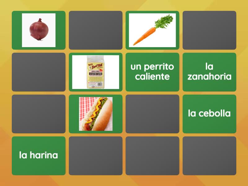 La comida matching - Matching pairs