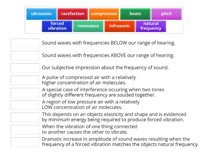 CH-26 Sound Key Terms - Match up