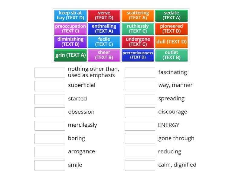 Reading CAE Part 6 - Testbuilder Test 4 - Match up