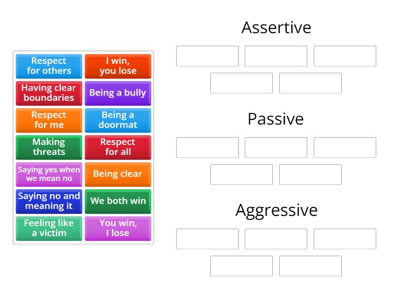 Assertiveness - Group sort