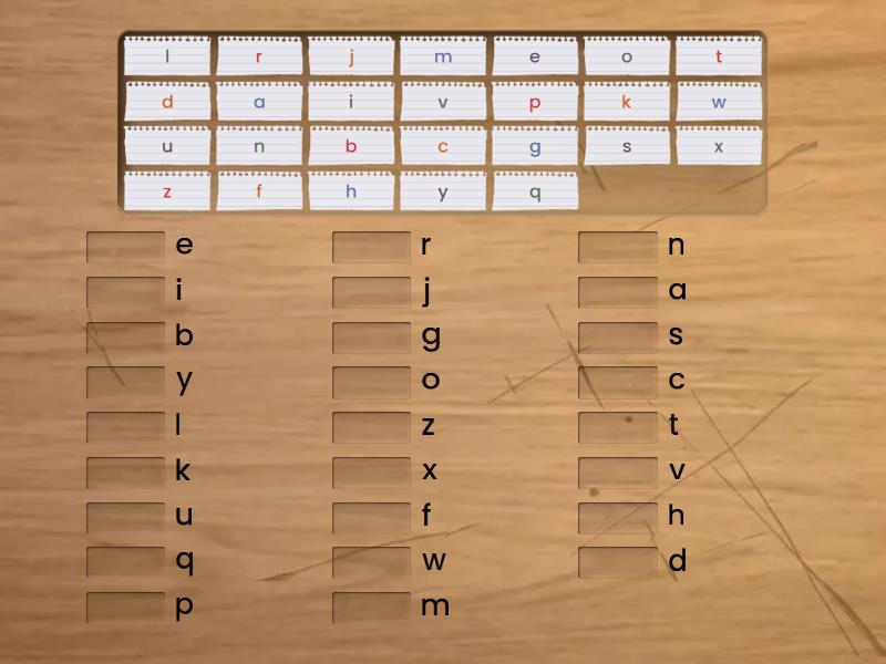 Match the alphabet - Match up