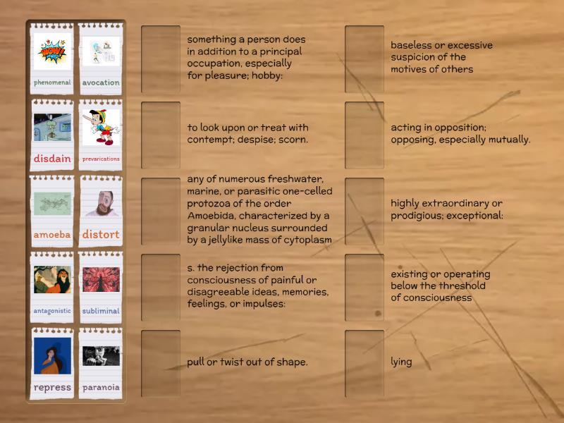 Chp 1-6 Pigman Vocab - Match up