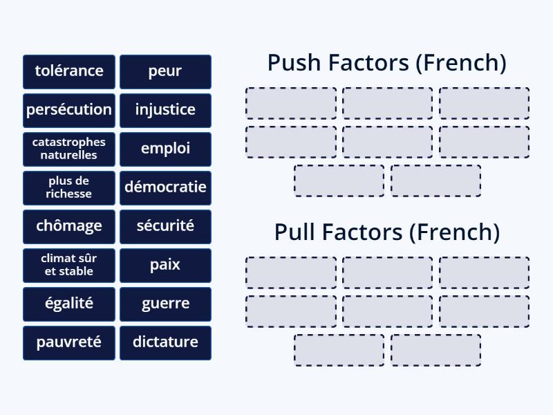 S2 Fr - Push and Pull Factors - Group sort