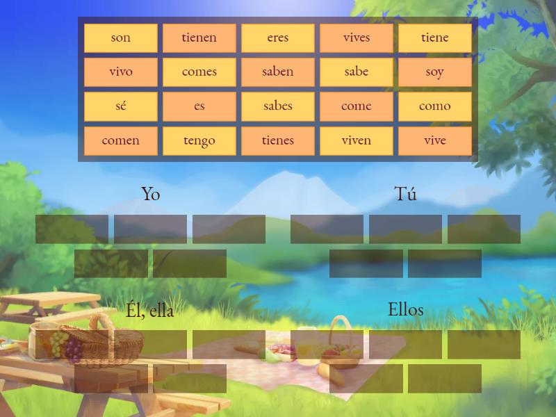 Los verbos - Group sort
