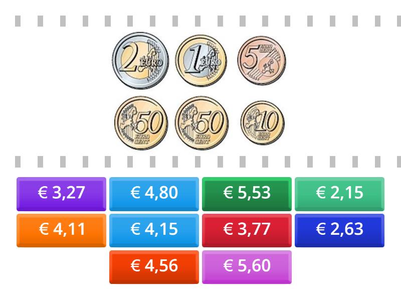 Geld Tellen (euro) - Find the match