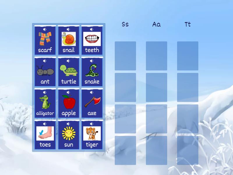 kg1 (s,a & t sound sorting game) - 按組排序
