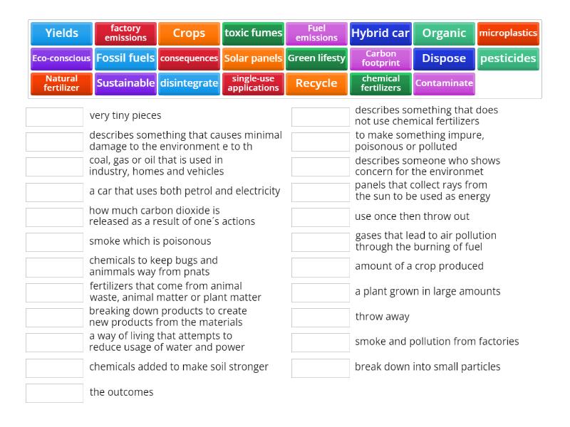 environmental problems - Une las parejas