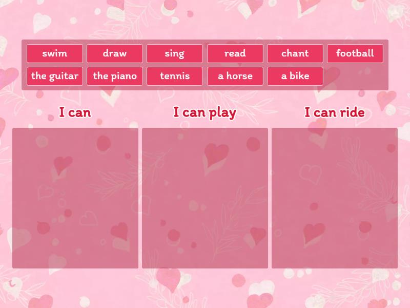 Kids box1/can/can't - Categorize