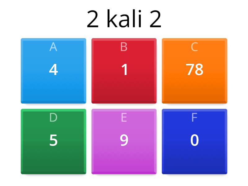 matematika perkalian untuk kelas 2 sd - Kuis