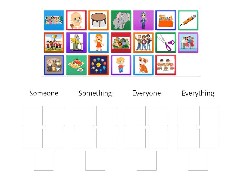 Indefinite Pronouns - Group sort