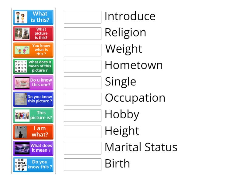 Word Wall for Knowledge - Match up