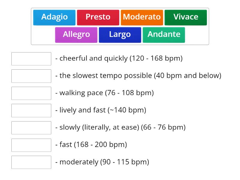 Tempo Terms - Match up