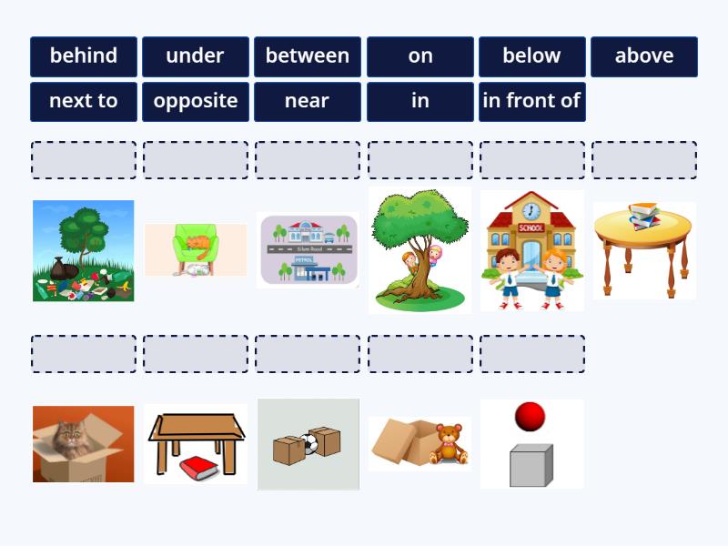 Prepositions of place - Match up