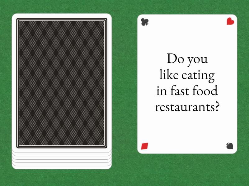 McDonald´s Reading activity - Speaking cards