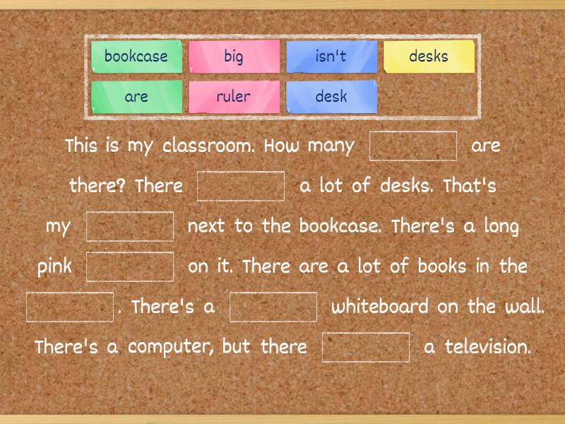 KB2_Unit 2_Meera's desk - Complete the sentence