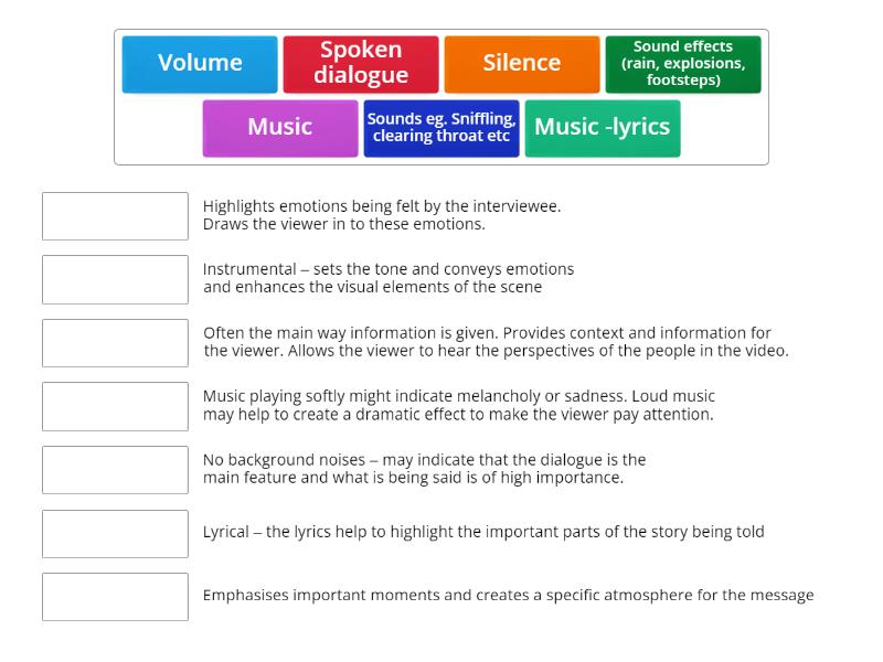 Auditory Elements - Match up