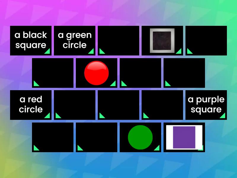 Memory - A circle / a square - Matching pairs