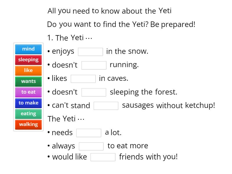 GG4 Unit 6.3 Gerund and infinitive - Complete the sentence