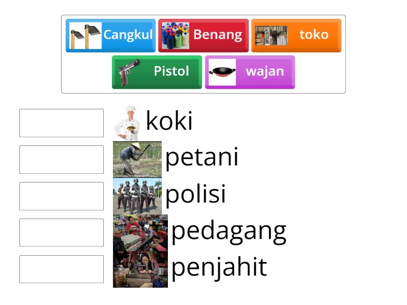 Profesi anggota keluarga - Match up