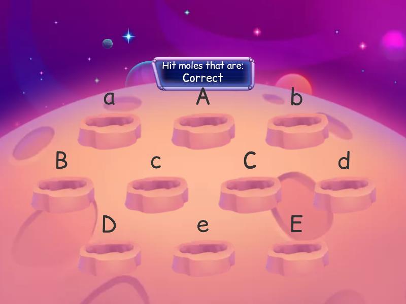 Lowercase Letters Whack-a-Mole - Whack-a-mole