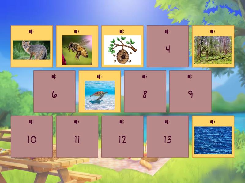 where animals live - Matching pairs