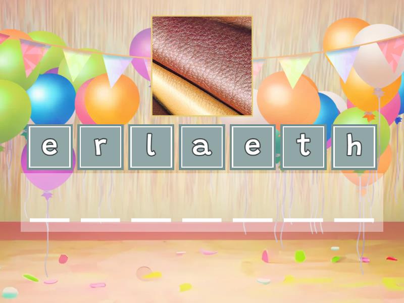 Materials and patterns - Anagram