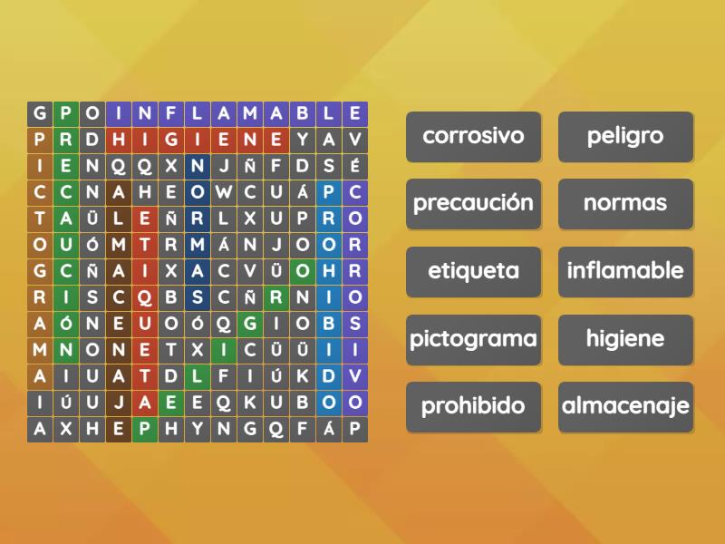 Sopa de Letras del Laboratorio - Wordsearch