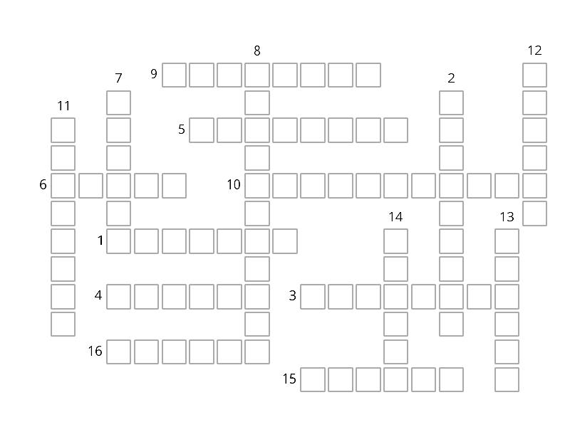 OCR U3L4 - Crossword