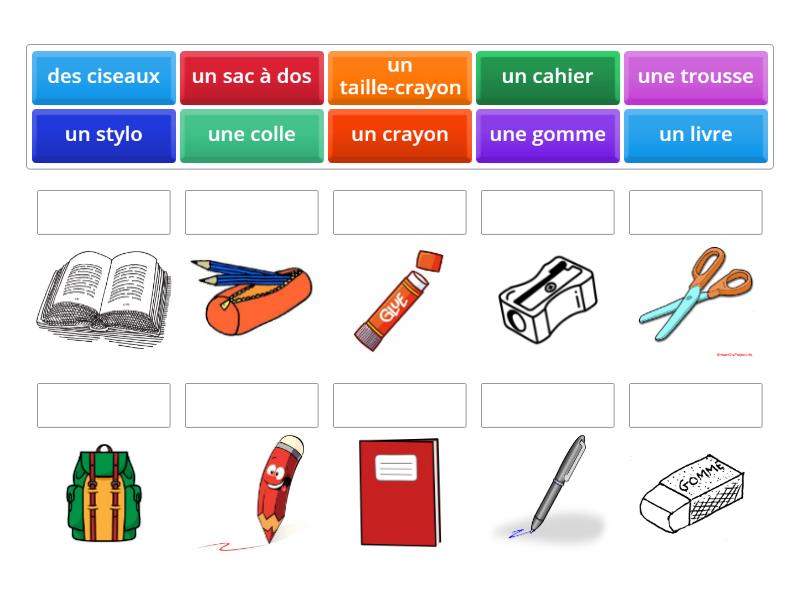 Le matériel scolaire - Match up