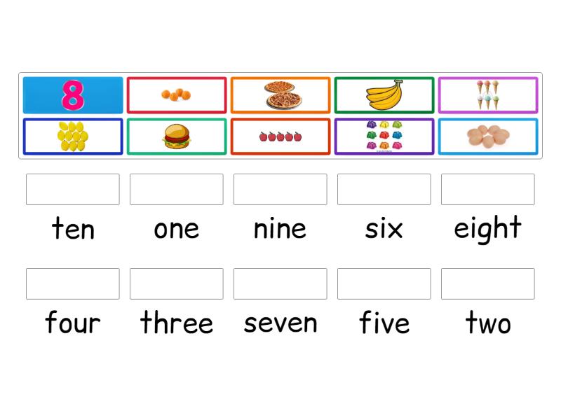 Numbers 1-10 count and match - Match up