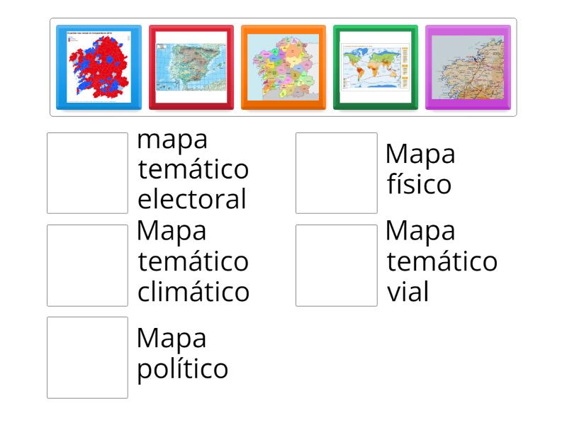 Une as imaxes co tipo de mapa que son - Match up
